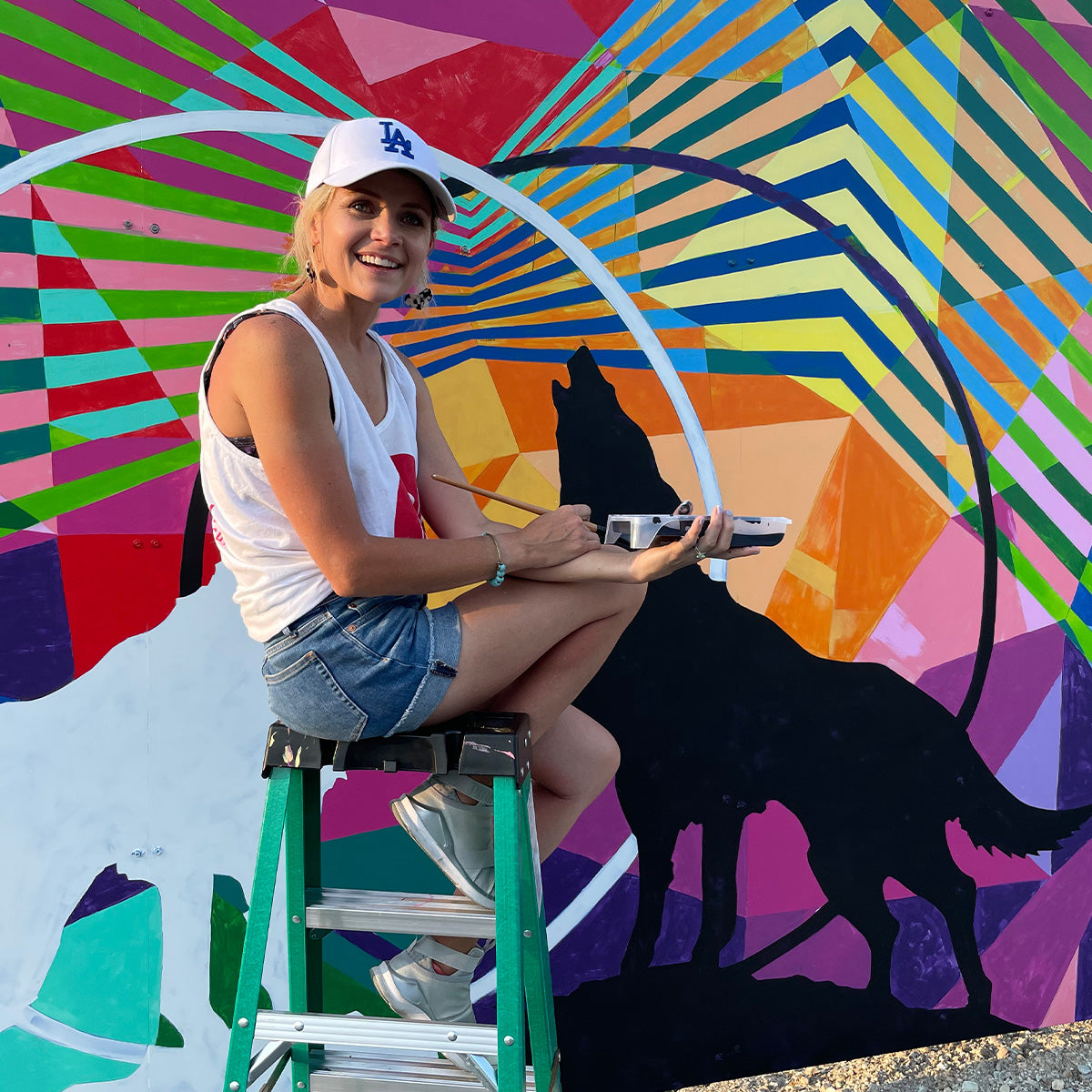 "Wolves Within" original mural painted on panels by Julie Davis – Julie ...